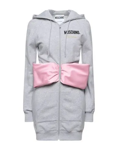 Moschino Two-tone Logo Hooded Sweatshirt Dress