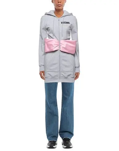 Moschino Two-tone Logo Hooded Sweatshirt Dress