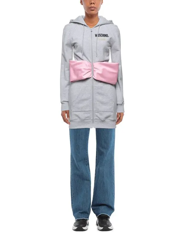 Moschino Two-tone Logo Hooded Sweatshirt Dress