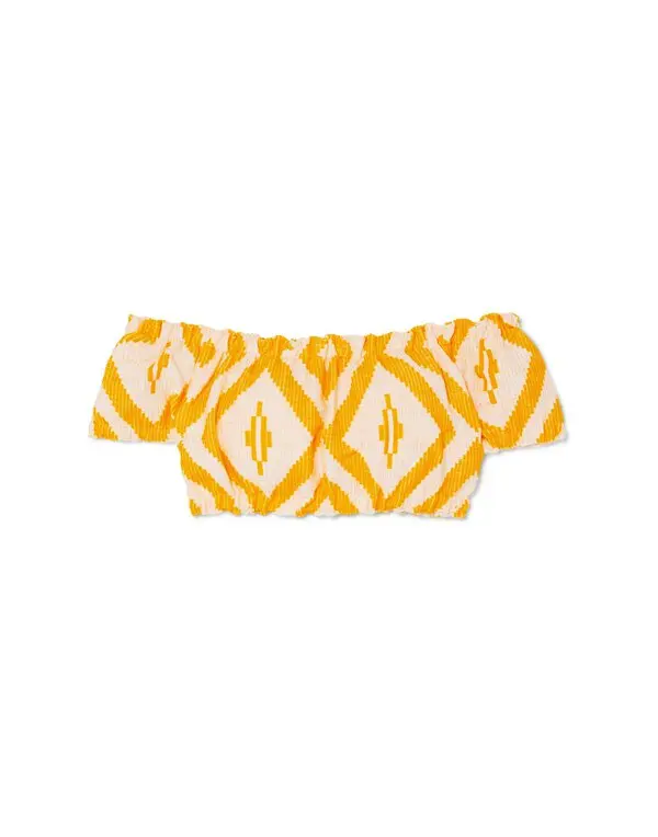 LEMLEM Woven Crop Top - Yellow