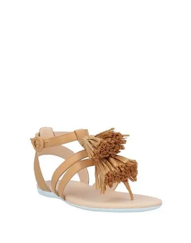 Hogan Thong Sandals With Tassels - Beige