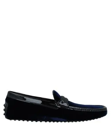TOD'S Loafers In Leather And Textile Fibers - Blue