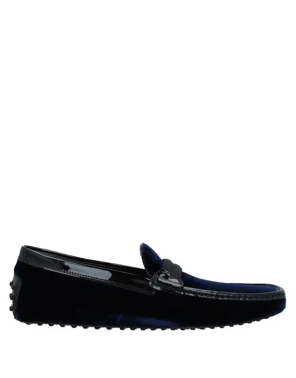 TOD'S Loafers In Leather And Textile Fibers - Blue