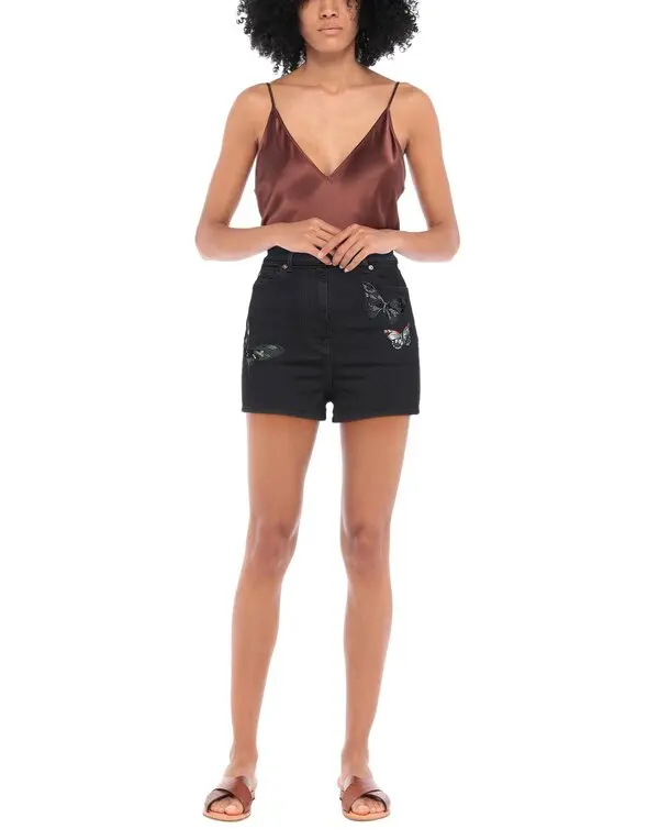 Valentino Garavani Denim Embellished High Waisted Shorts