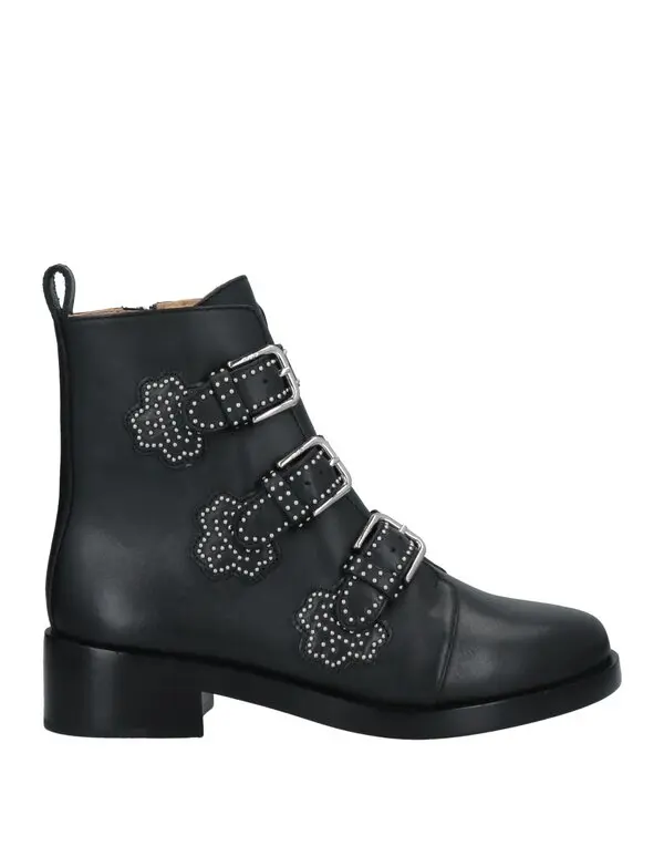 Maje Leather Biker Ankle Boots