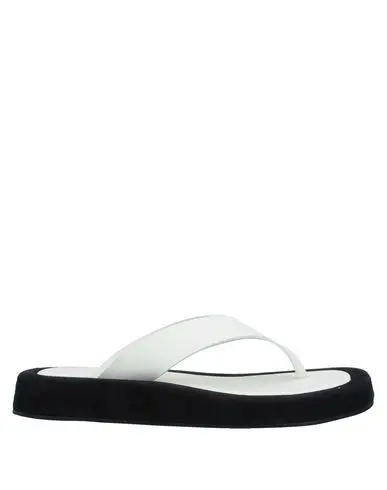 THE ROW Leather Thong Sandals With Wedge Heel