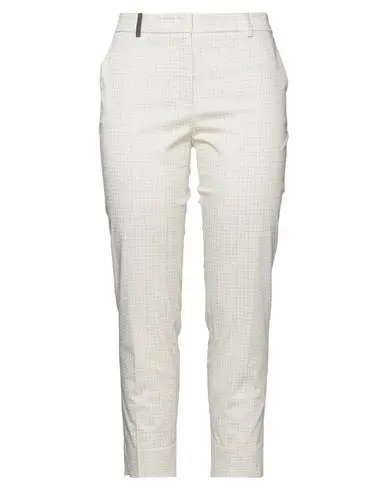 Peserico Houndstooth Tapered Trousers - Beige