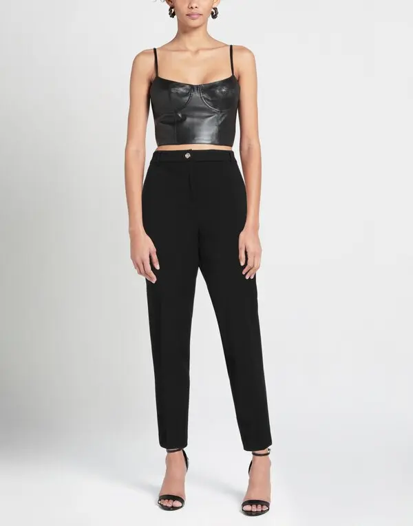 ANNA MOLINARI Tapered Crepe Pants - Black