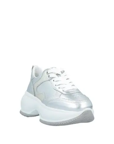 Hogan Soft Leather Sneakers - Silver