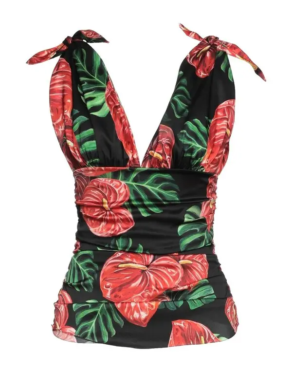 Dolce & Gabbana Floral-print Satin Top