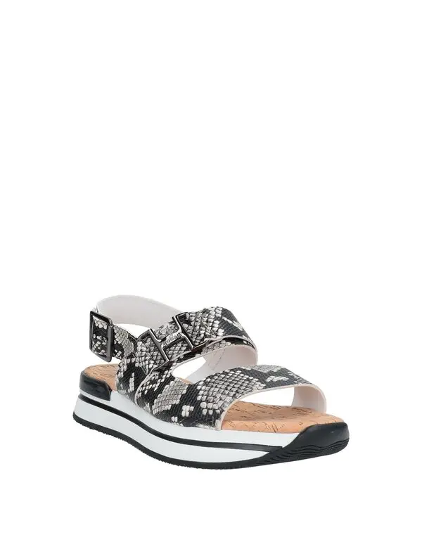 Hogan Leather Slingback Sandals