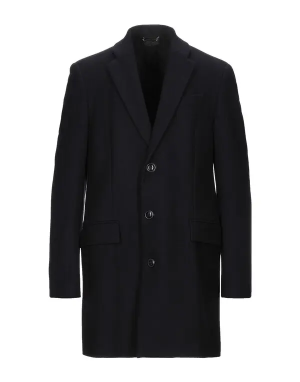 Dolce & Gabbana Coat In Virgin Wool And Nylon - Blue