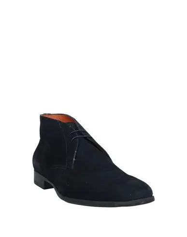 Santoni Ankle Boots In Leather - Blue