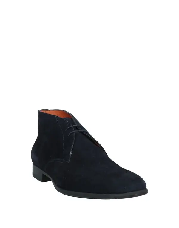Santoni Ankle Boots In Leather - Blue