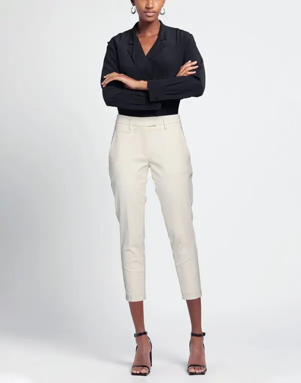 DONDUP Tapered Mid-rise Pants - White