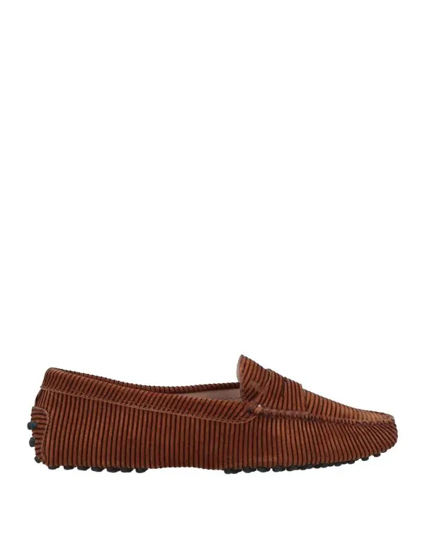 TOD'S Loafers In Leather And Textile - Brown