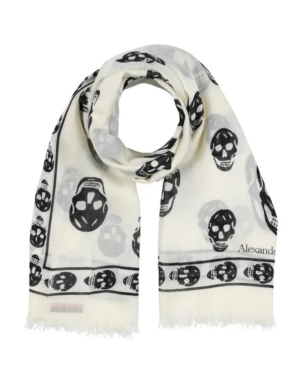 Alexander McQueen Scarf Modal, Silk - White
