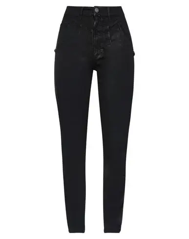 High Jeans In Cotton And Elastane - Black