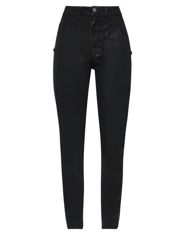 High Jeans In Cotton And Elastane - Black