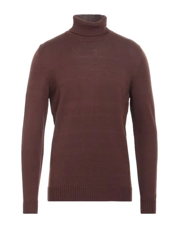 DRUMOHR Merino Wool Turtleneck Sweater - Brown
