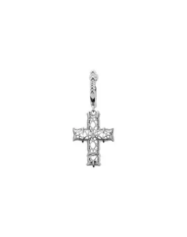 Emanuele Bicocchi Cross Single Earring - Silver