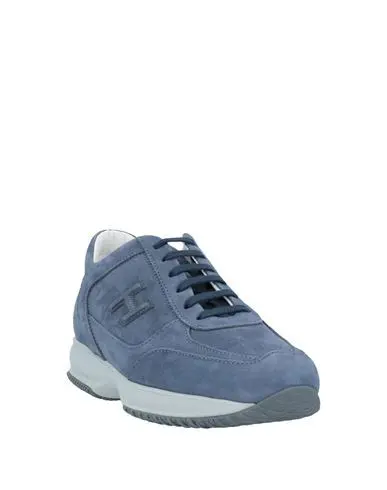 Hogan Sneakers In Soft Leather - Blue