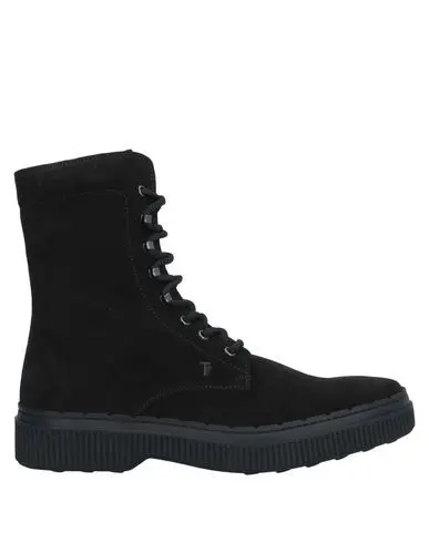 TOD'S Leather Lace-up Ankle Boots - Black