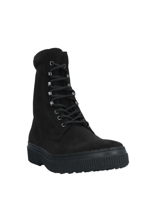 TOD'S Leather Lace-up Ankle Boots - Black