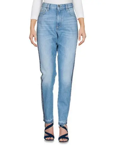 GAËLLE PARIS Tapered Jeans With Fringed Hem