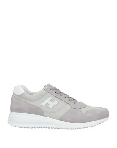 Hogan Suede And Textile Sneakers - Grey