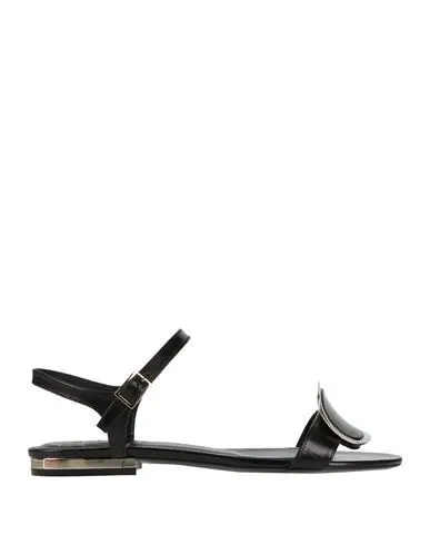ROGER VIVIER Leather Sandals - Black