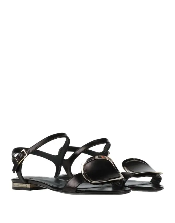 ROGER VIVIER Leather Sandals - Black