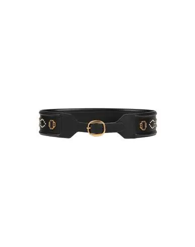 Maje Cow Leather Belt With Steel Hardware - Black