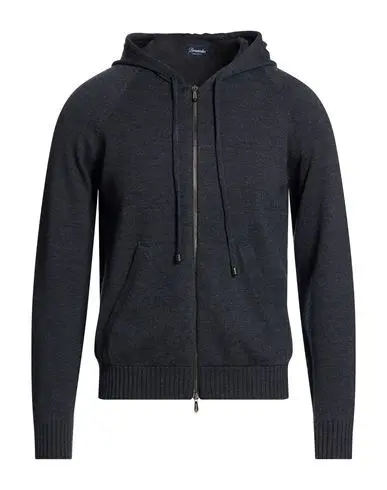 DRUMOHR Merino Wool Zip-up Cardigan - Charcoal