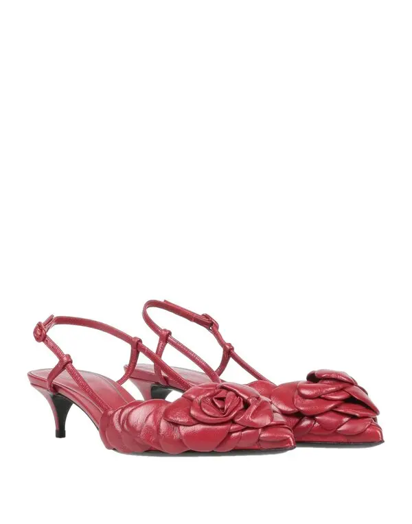 Valentino Garavani Atelier Leather Slingback Pumps - Red