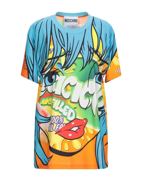 Moschino Multicolor Pattern T-shirt - Azure