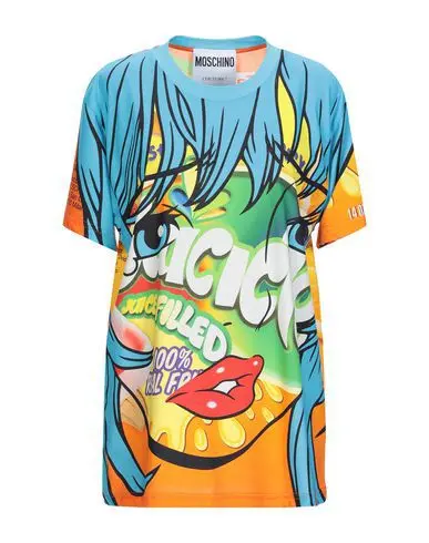 Moschino Multicolor Pattern T-shirt - Azure