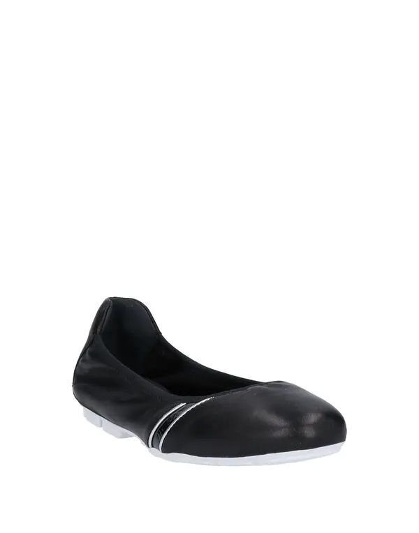 Hogan Leather Ballet Flats - Black