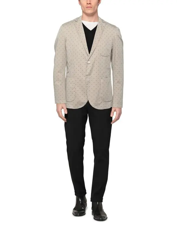 MASSIMO REBECCHI Blazer Taupe Cotton, Elastane