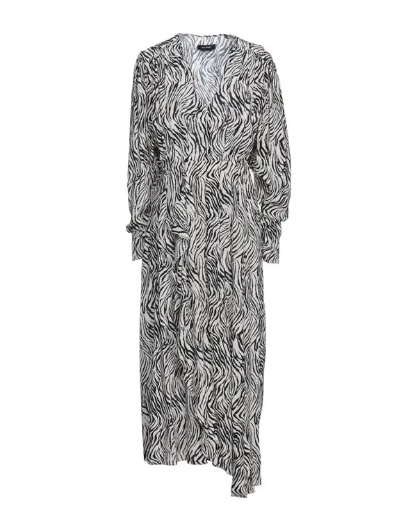 Isabel Marant Étoile Silk Blend Zebra Print Maxi Dress - White