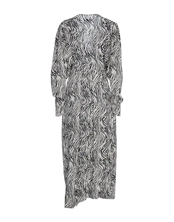 Isabel Marant Étoile Silk Blend Zebra Print Maxi Dress - White