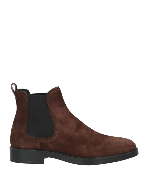 TOD'S Ankle Boots In Leather - Chocolate Brown