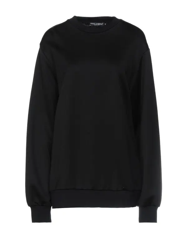 Dolce & Gabbana Solid Crewneck Sweatshirt - Black