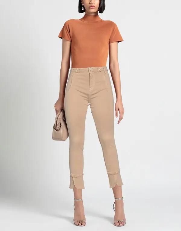 ELISA CAVALETTI BY DANIELA DALLAVALLE Elisa Cavaletti Moleskin Slim Fit Pants - Beige