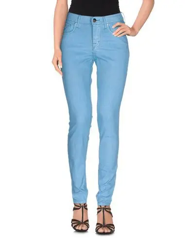 JACOB COHЁN Skinny Jeans In Denim With Leather Trims - Blue