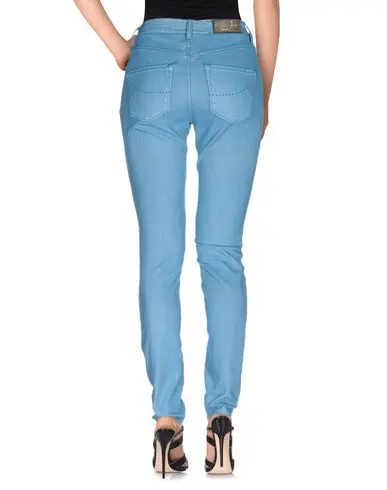 JACOB COHЁN Skinny Jeans In Denim With Leather Trims - Blue