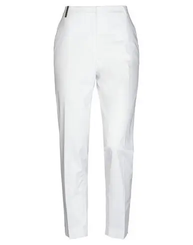 Peserico Twill Chino Pants With Leather Trim - White