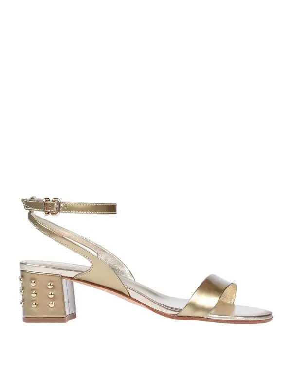 TOD'S Leather Sandals - Gold