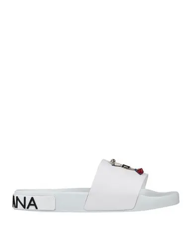 Dolce & Gabbana Sandals In Calfskin Leather - White