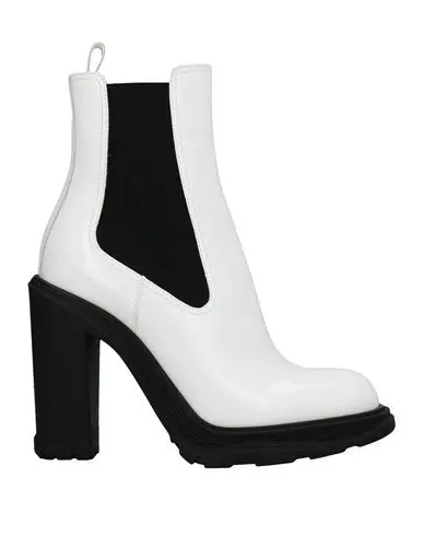 Alexander McQueen Leather Chelsea Boots - White